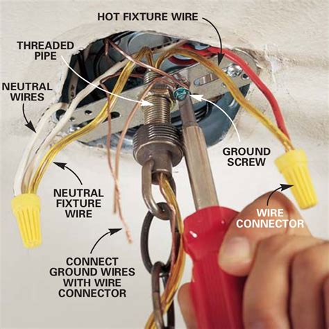 Installing A Ceiling Light Wiring How To Connect A New Light