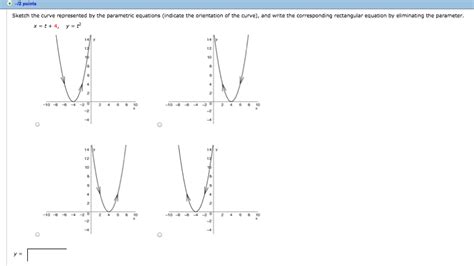 solved sketch the curve represented by the parametric