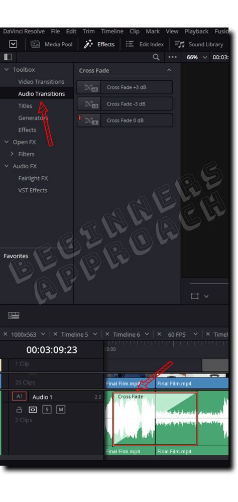 DaVinci Resolve Fade Out Audio Using Mouse Hover 2024