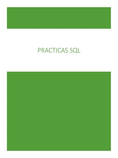 practicas sql pdf tabla base de datos datos