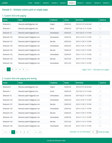 asp net mvc full ajaxify and bootstrap grid with crud