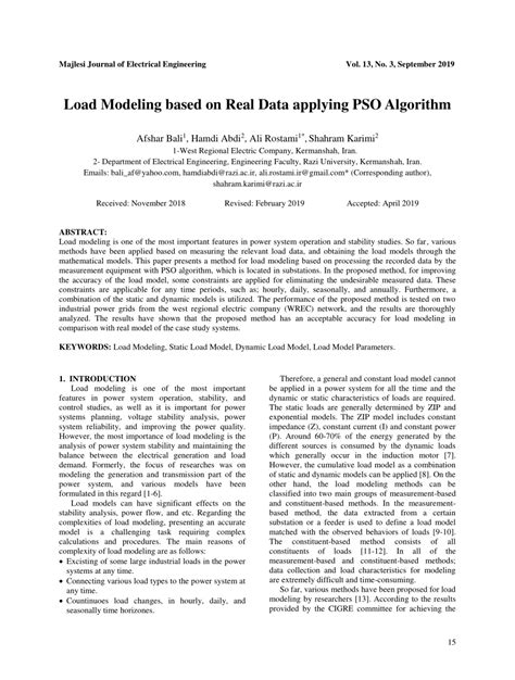 pdf load modeling based on real data applying pso algorithm