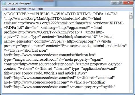 load web browser html source in notepad free source code tutorials and articles