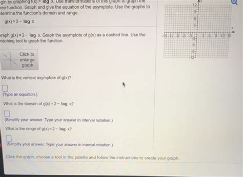 solved begin by graphing f x log x use transformations of