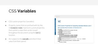 Css Variables Native Reusable Custom Properties Ppt