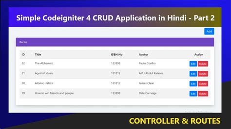 Codeigniter 4 Crud With Mysql Crud Example In Codeign