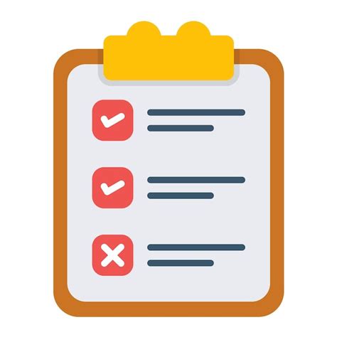 Premium Vector Checklist Flat Illustration