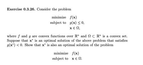 solved exercise 0 3 26 consider the problem minimize f x