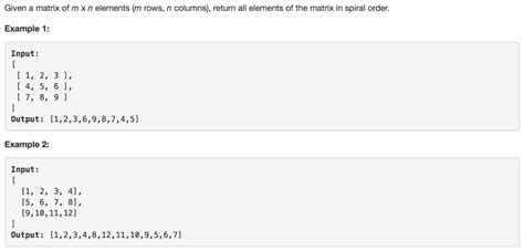 leetcode 54 spiral matrix snailtyan