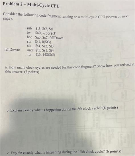 solved consider the following code fragment running on a
