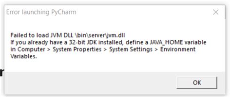 failed to load jvm dll bin server jvm dll ides support intellij platform jetbrains