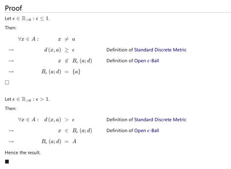 general topology hard to understand open ball in standard discrete metric space mathematics