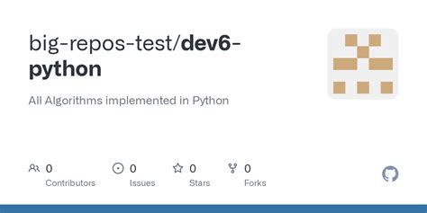 github big repos test dev6 python all algorithms implemented in python