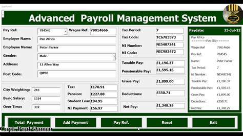 how to create advanced payroll management systems in excel using vba full tutorial youtube