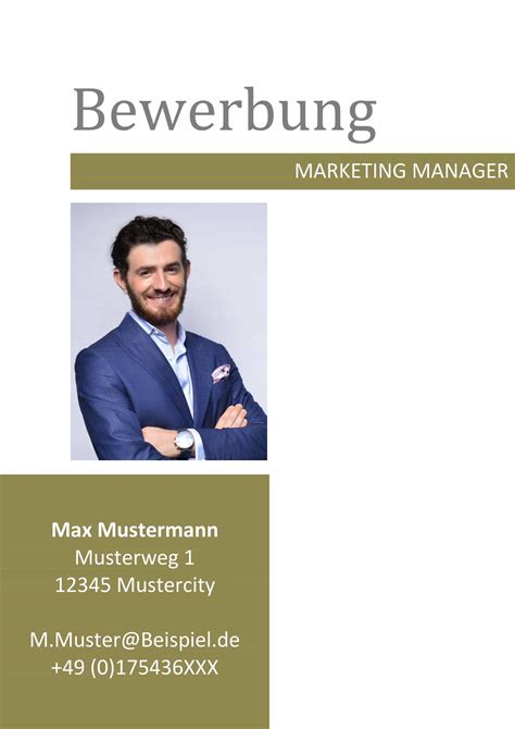 Deckblatt Bewerbung