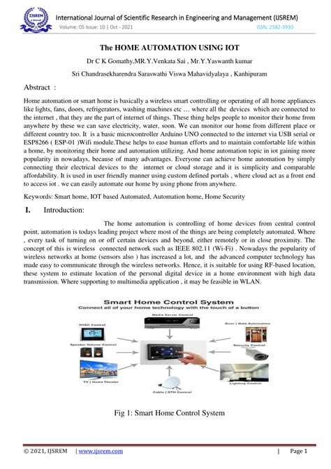pdf the home automation using iot