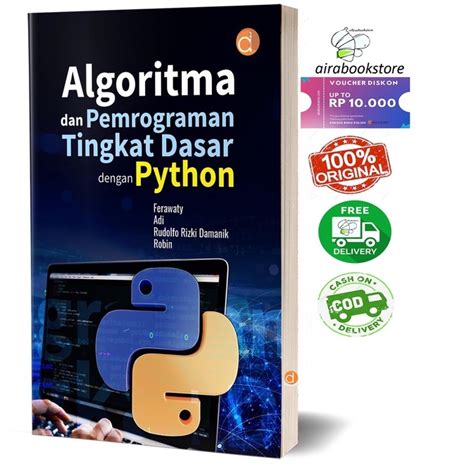 jual buku algoritma dan pemrograman tingkat dasar dengan python dp05626b bw shopee indonesia