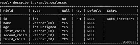[mysql]coalesce函数使用 ifnull和nullif coalesce nullif mysql csdn博客