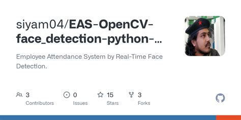 GitHub Siyam04 EAS OpenCV Face Detection Python Django Employee