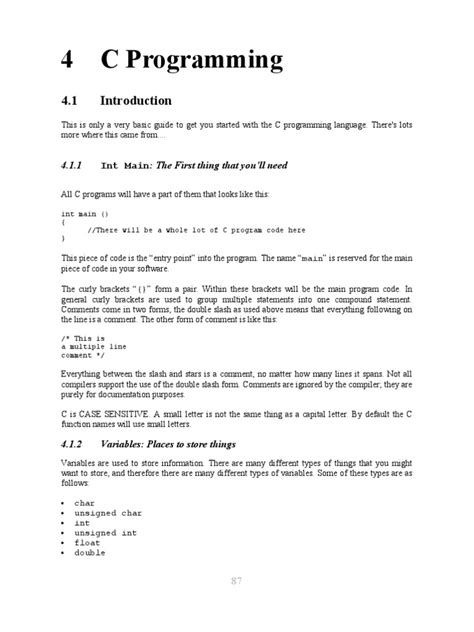 introduction to c programming pdf subroutine control flow