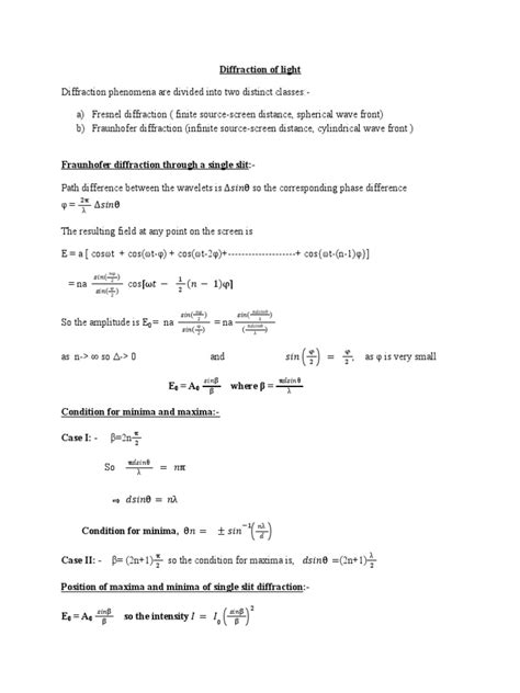 diffraction of light pdf angular resolution diffraction