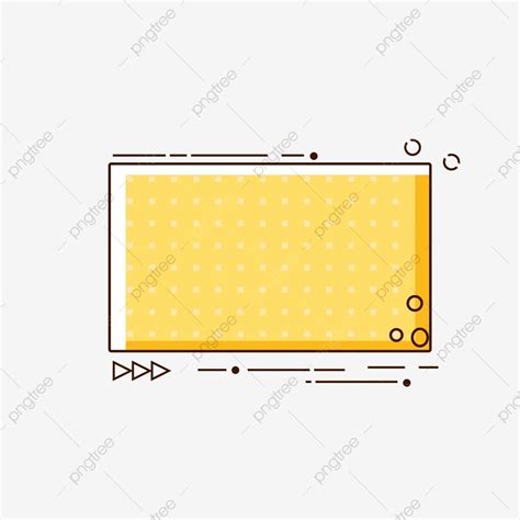 Minimalist Text Box Png Picture Yellow Minimalist Cute Cartoon Border