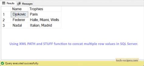 How To Use String Agg Concat Multiple Row Values In Sql Server