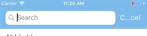 swift searchbar cancel button text is truncated stack overflow