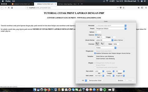 cara membuat cetak laporan data pada halaman website dengan php rumah siswa