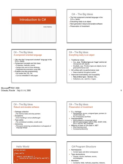 troduction to csharp pdf c sharp programming language c programming language