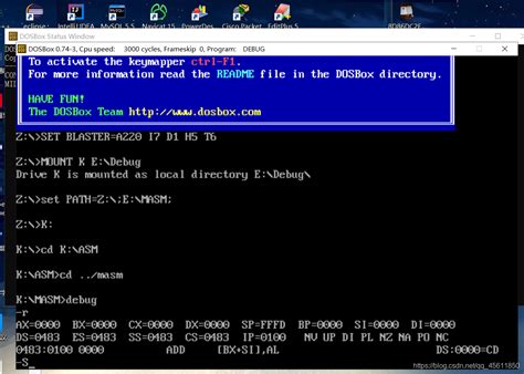【汇编笔记】win10如何搭建汇编环境（dosbox） dosbox win10 csdn博客