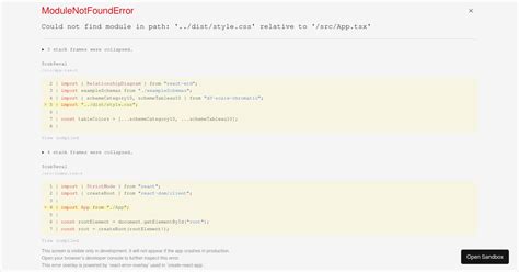 React ERD Example Forked Codesandbox
