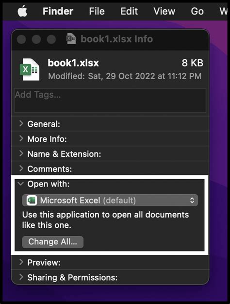 how to make excel default on mac