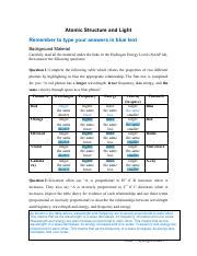 Understanding Atomic Structure And Light Interactions In Lab 3 Course