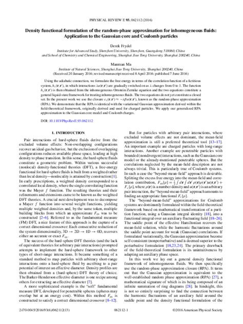 pdf density functional formulation of the random phase approximation for inhomogeneous fluids