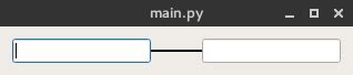 Python How To Add The Horizontal Line Between Two QLineEdit Like
