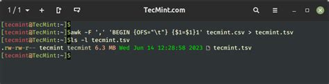 5 ways to convert csv file to tsv file in linux