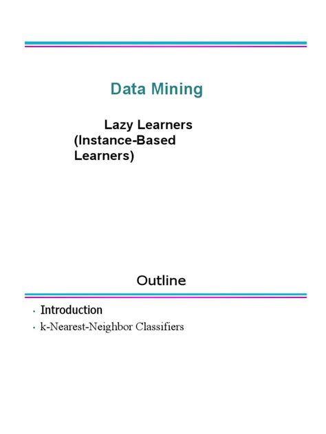 lazy learners unit 2 pdf statistical classification cognitive science