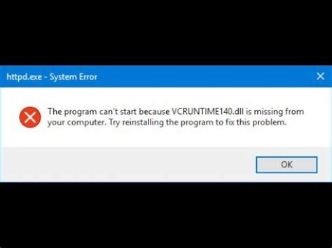How To Fix VCRUNTIME140 DLL Is Missing On Windows 10 YouTube