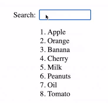 How To Build Javascript Search Filter Contact Mentor