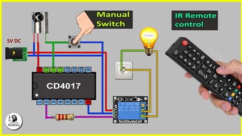 How To Make Wireless IR Remote Control ON OFF Switch Using 4017 IC