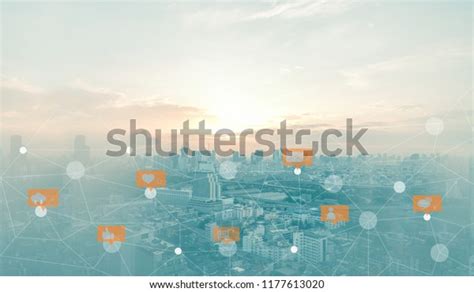 Social Media Social Network Background Concept Stock Photo
