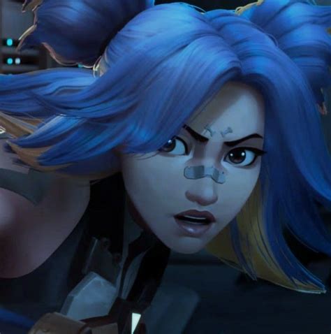 An Animated Character With Blue Hair And Piercings