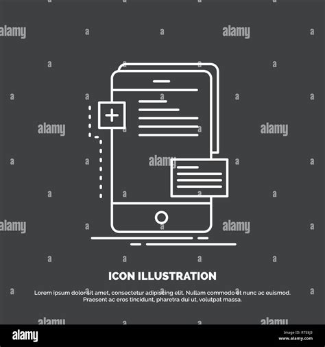 frontend interface mobile phone developer icon line vector symbol for ui and ux website or