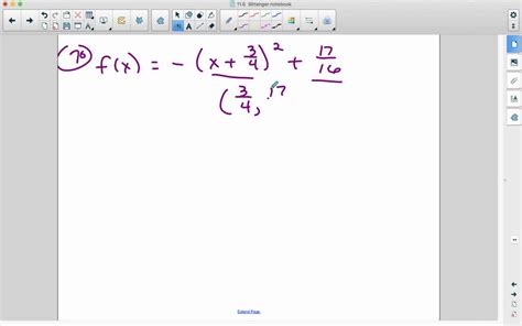 solved without graphing find the vertex the axis of symmetry and the maximum value or the