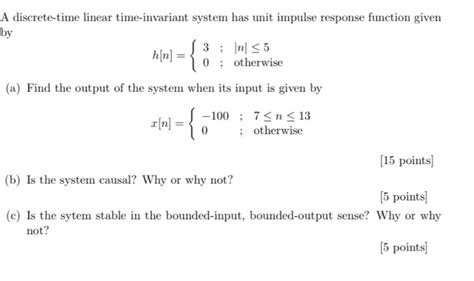 solved a discrete time linear time invariant system has unit