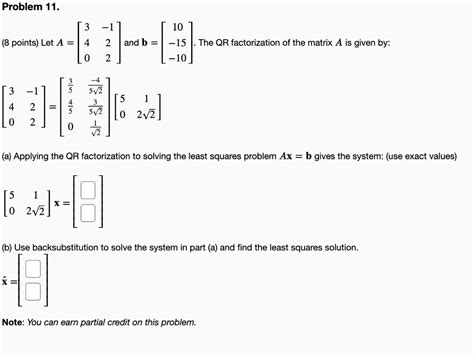 solved problem 11 3 1 10 8 points let a 4 2 and b