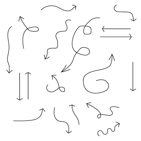 Premium Vector Set Of Arrows Of Different Shapes And Directions