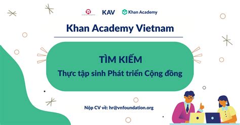 Hết hạn Khan Academy Vietnam tìm kiếm Thực tập sinh Phát triển Cộng