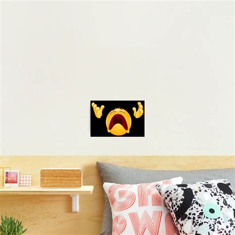 Sad Emoji Disappearing Meme Screaming Face Photographic Print For Sale By Fomodesigns Redbubble